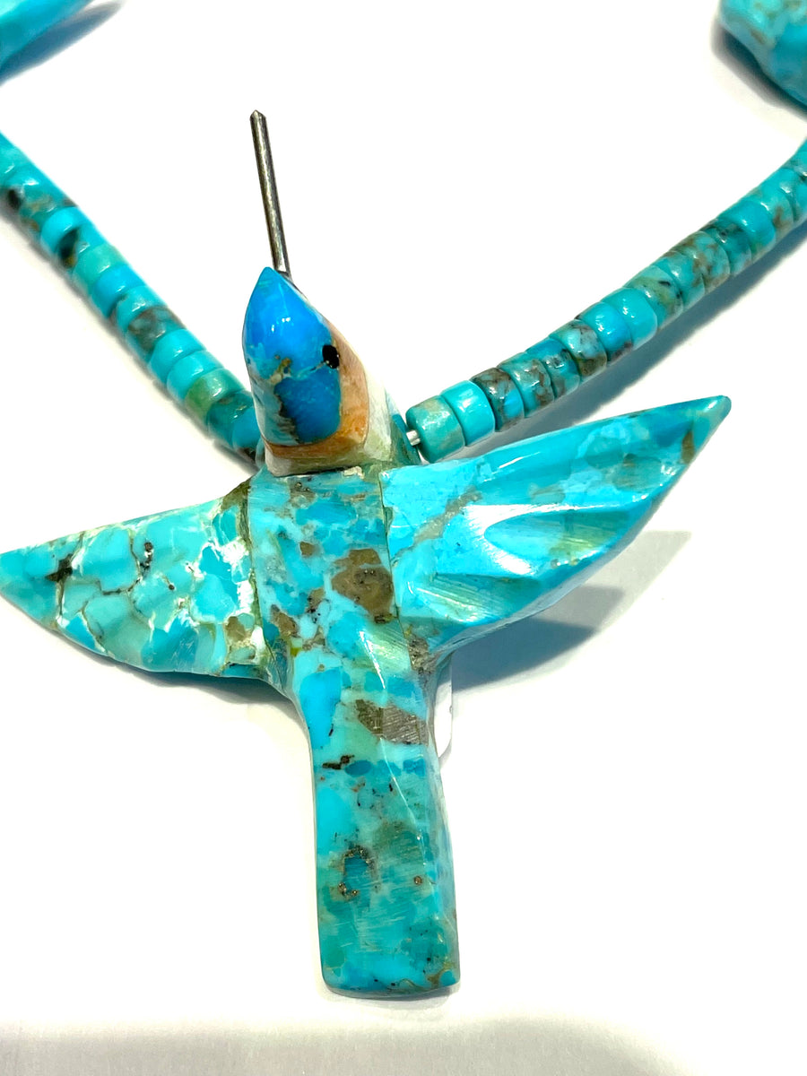 New hummingbird turquoise necklace – Jessie Western